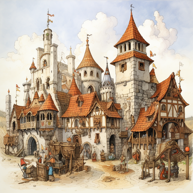 Castles In The Middle Ages Drawings